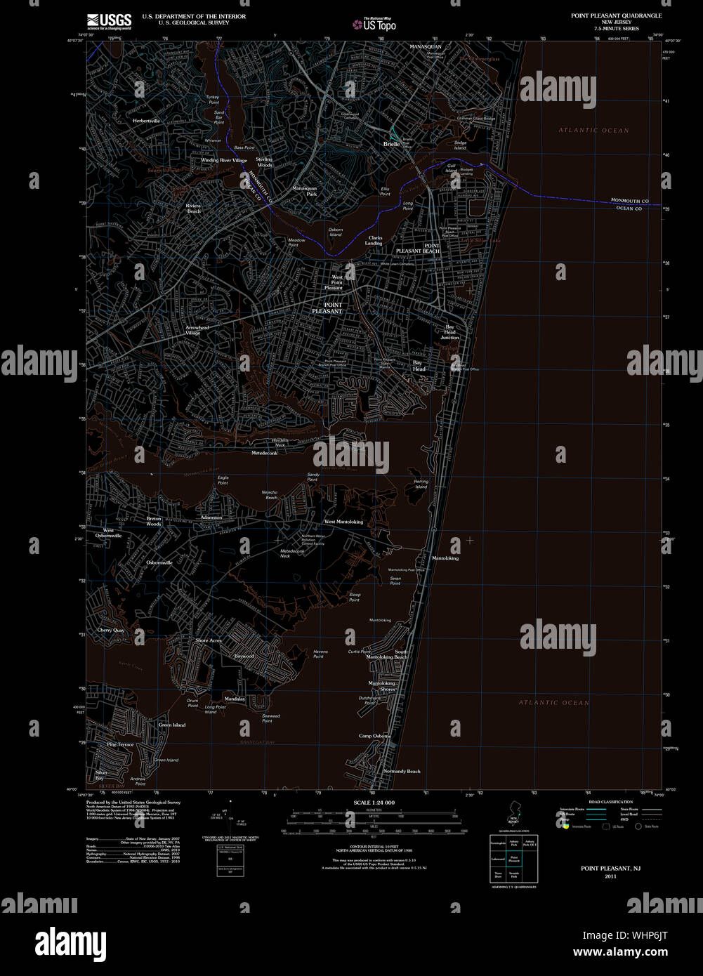 Map of point pleasant hi-res stock photography and images - Alamy