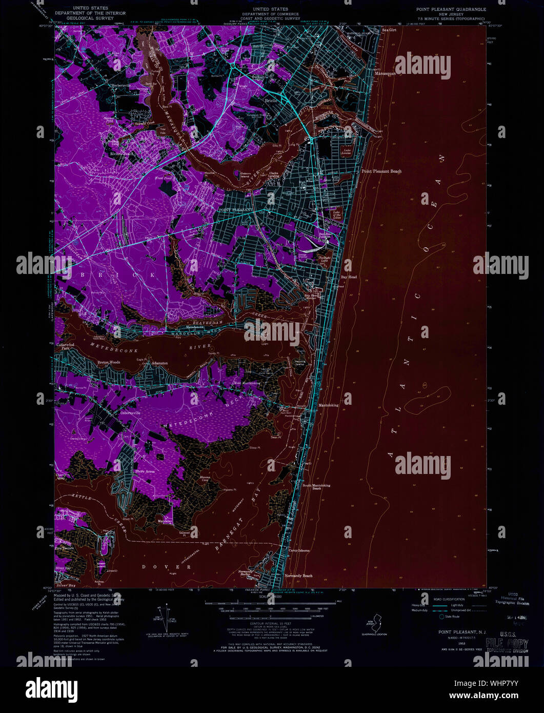 Map of point pleasant hi-res stock photography and images - Alamy
