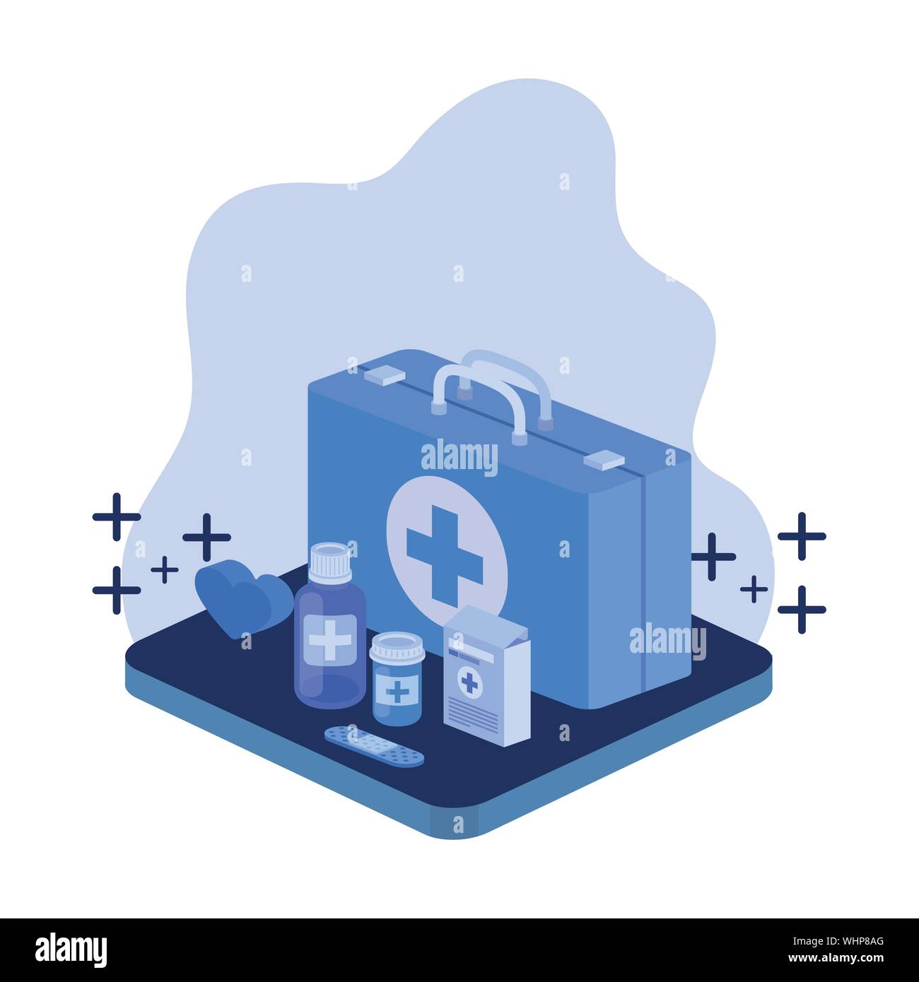 first aid kit on white background Stock Vector Image & Art - Alamy