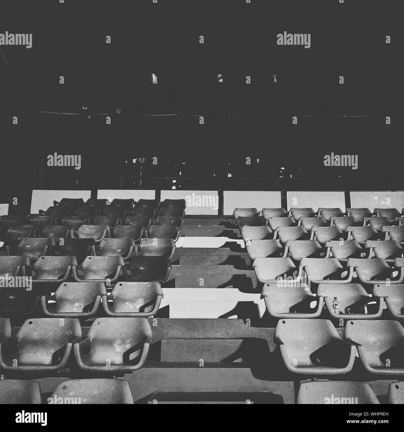 Stadium chairs Black and White Stock Photos & Images - Alamy
