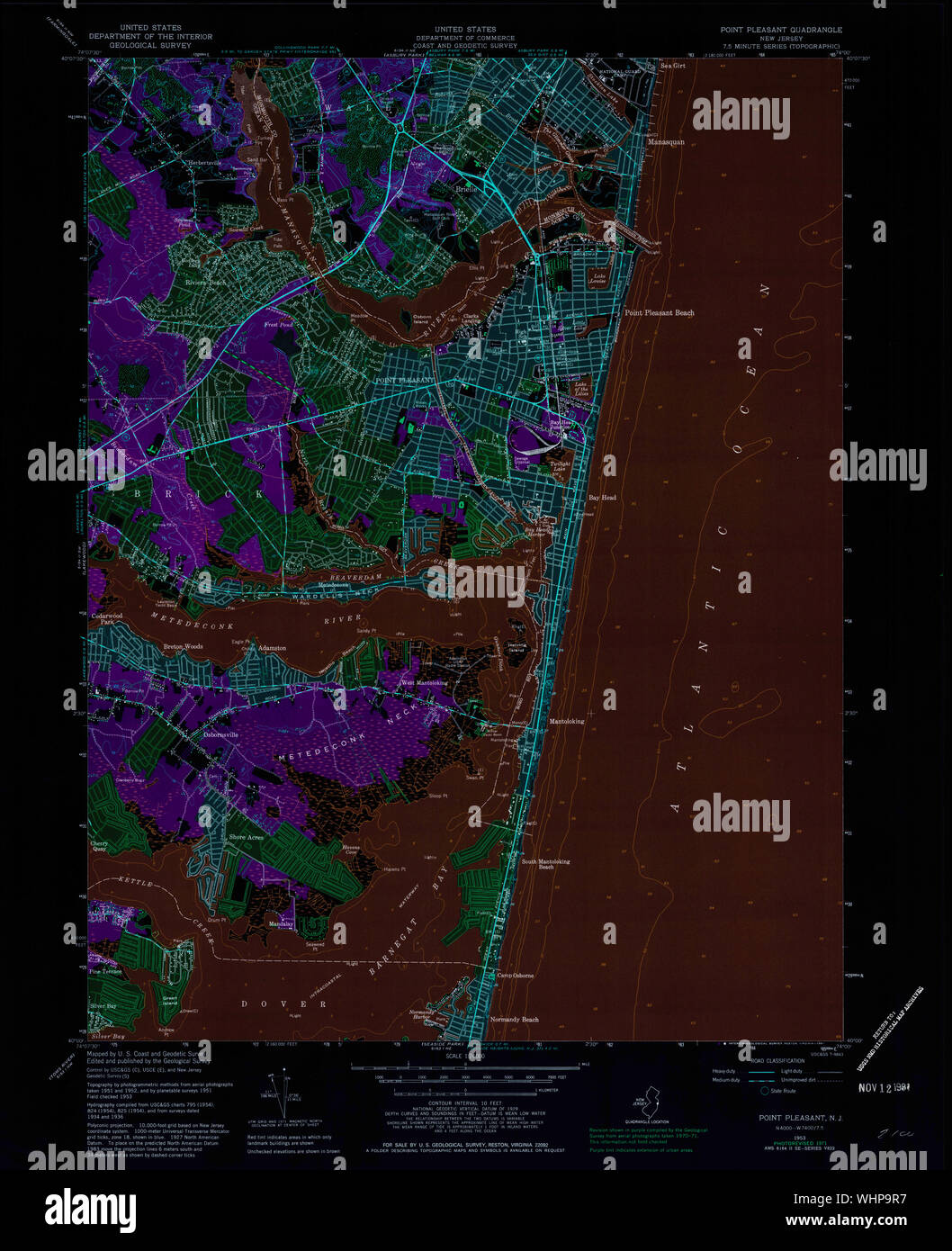 Map of point pleasant hi-res stock photography and images - Alamy