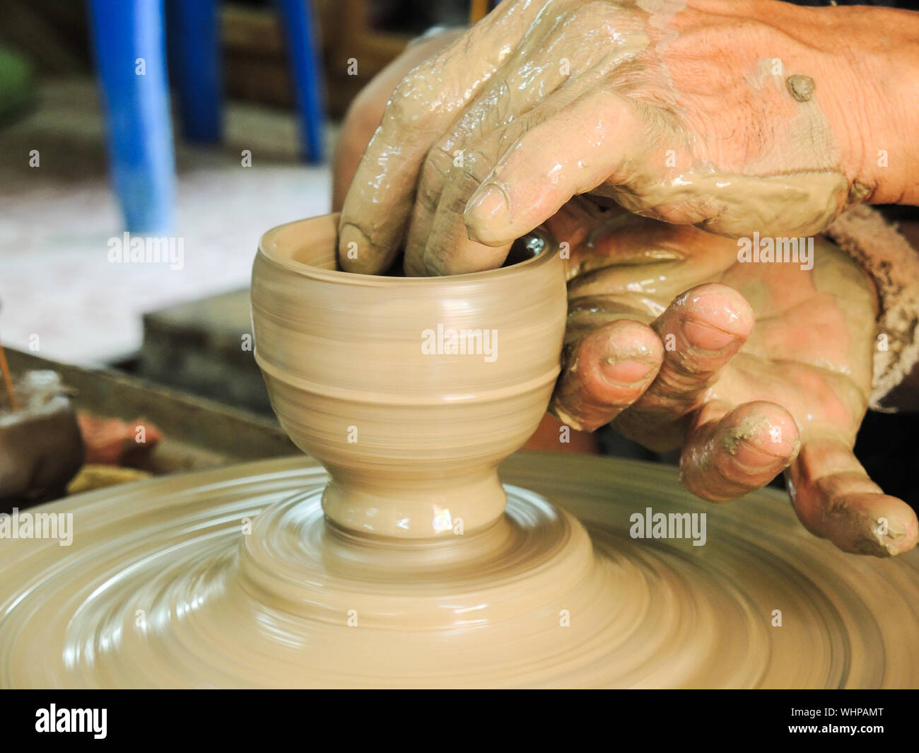 Pottery wheel hands hi-res stock photography and images - Alamy