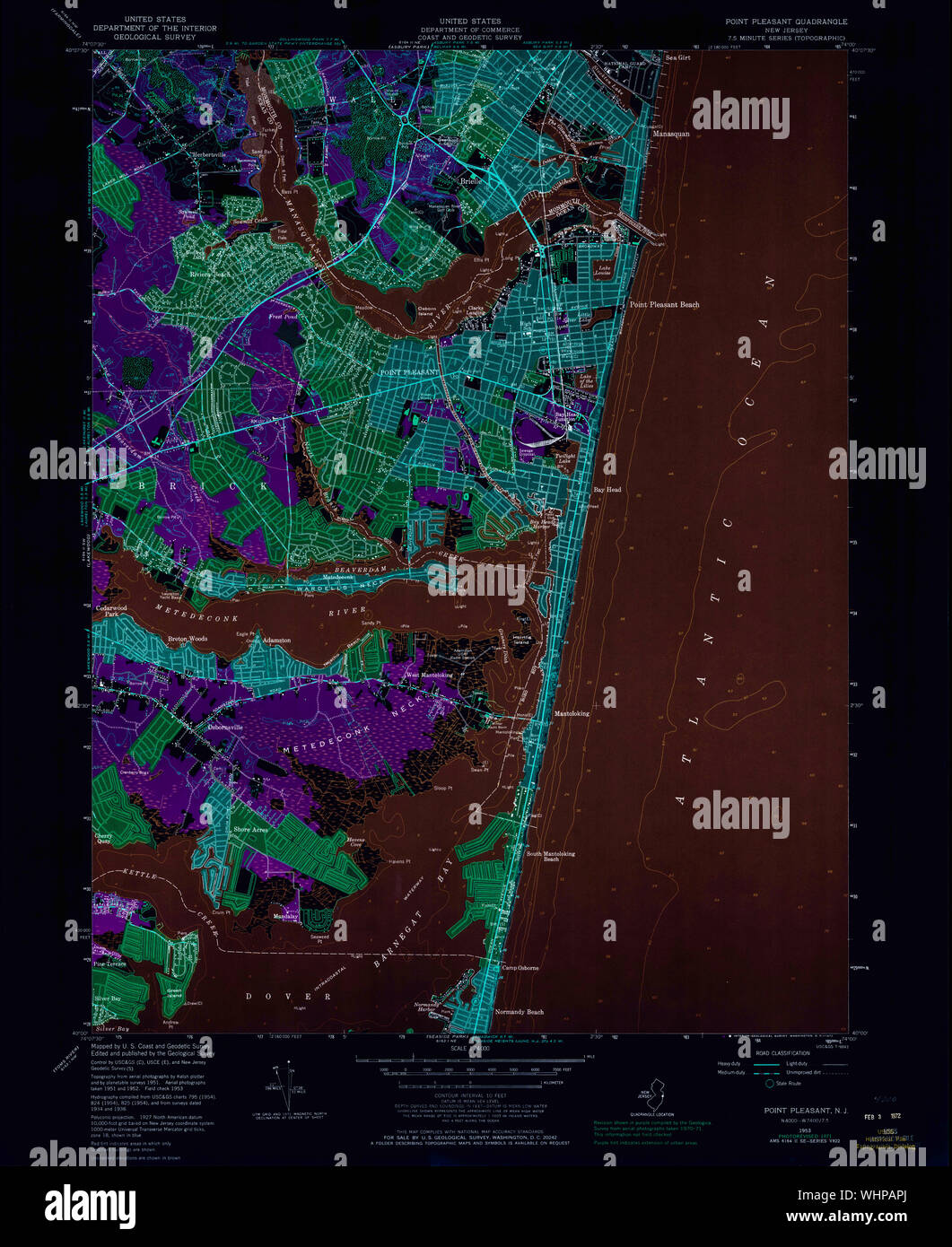 Map of point pleasant hi-res stock photography and images - Alamy