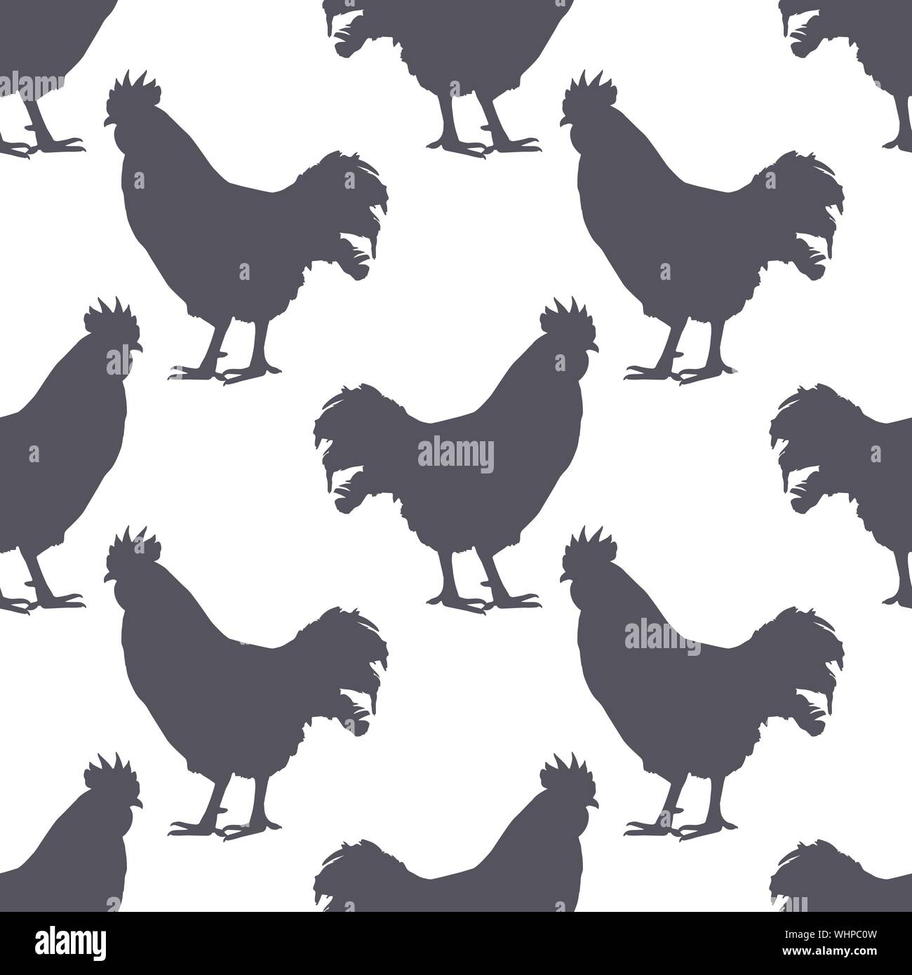 Chicken silhouette seamless pattern. Chicken meat. Background for food ...