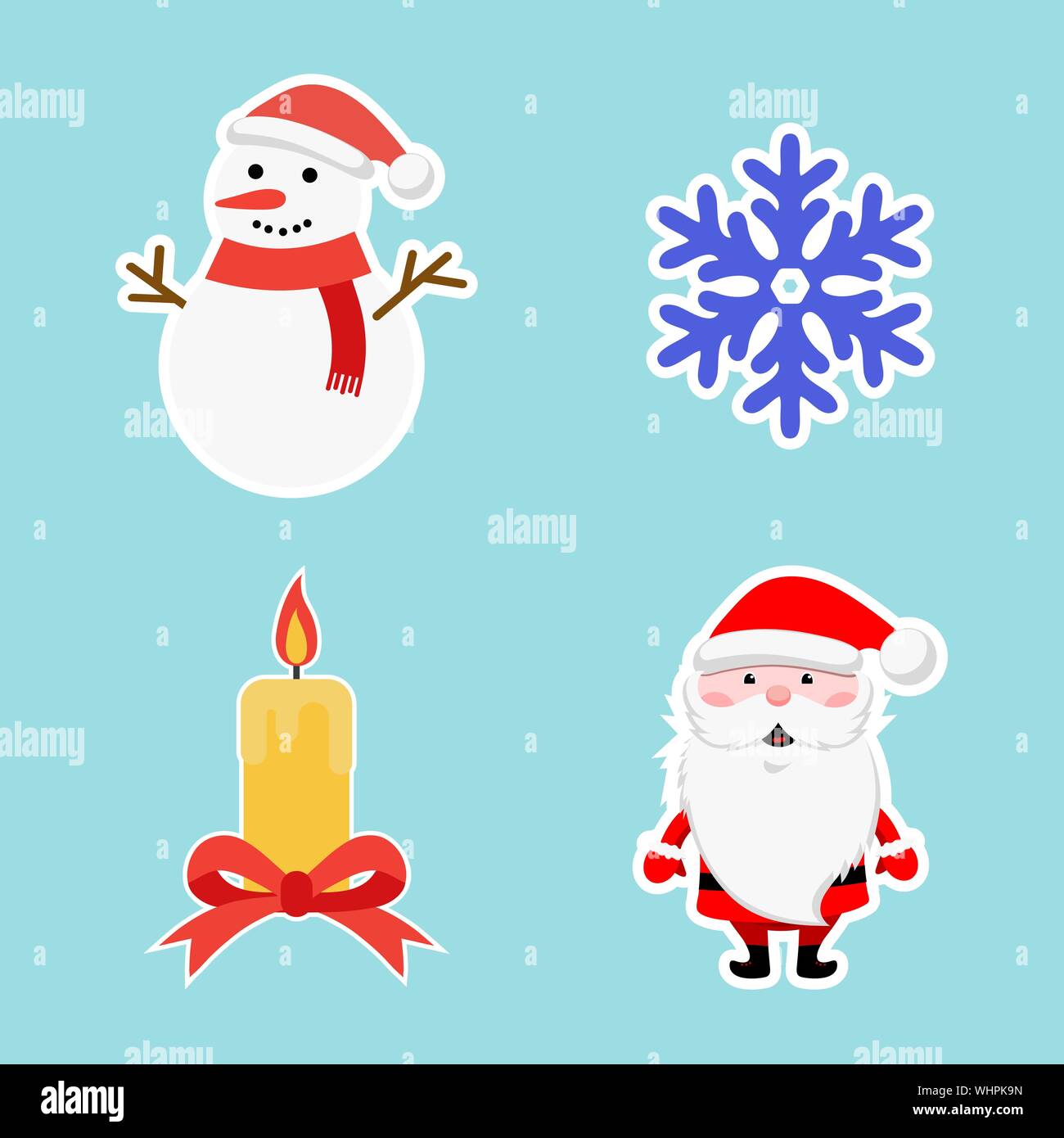 Santa present man candle Stock Vector Images - Alamy