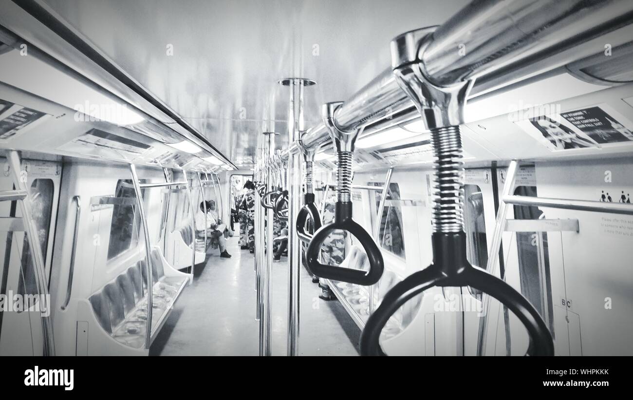 Interior subway train handle hi-res stock photography and images - Alamy