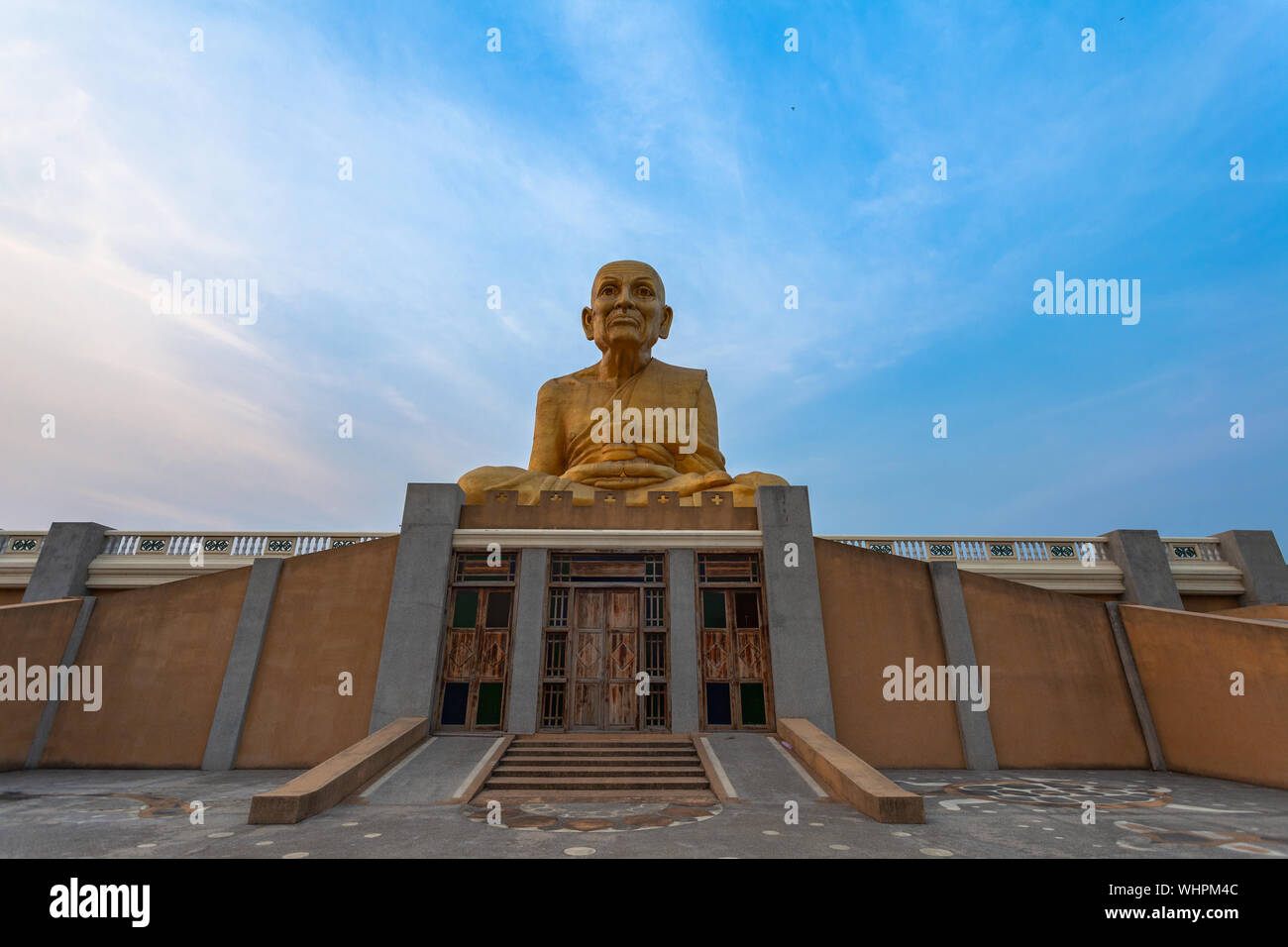 sunrise at the big Buddhist Monks Luang Phor Tuad Statue At Buddha ...
