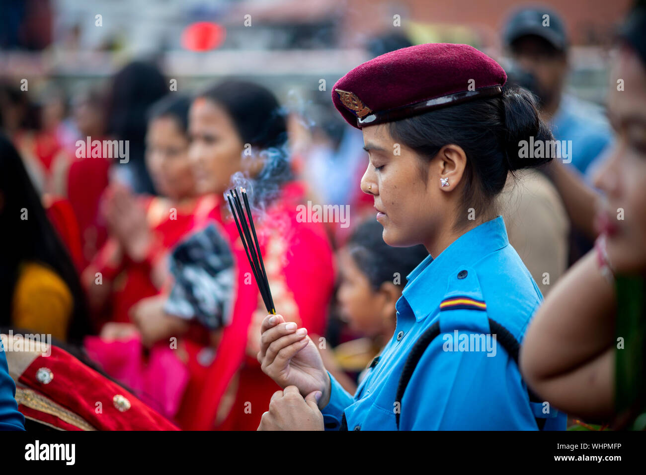 Nepal female police hi-res stock photography and images - Alamy