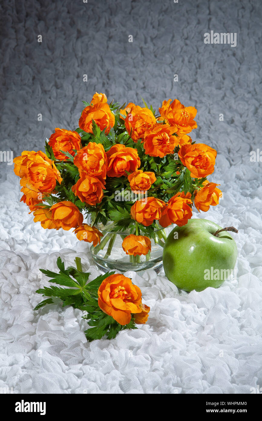 Bouquet with flowers on a studio background Stock Photo - Alamy