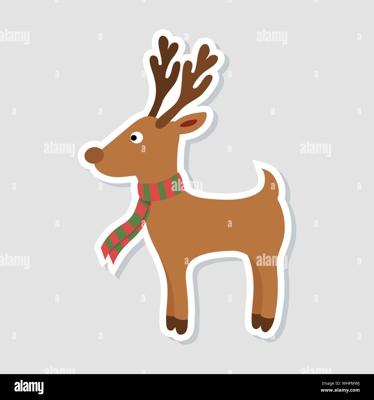 Cartoon illustration rudolph red nose Stock Vector Images - Alamy