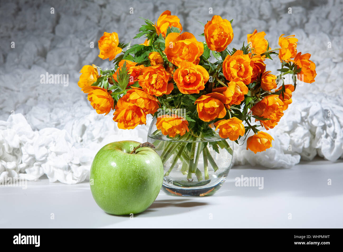 Bouquet with flowers on a studio background Stock Photo - Alamy