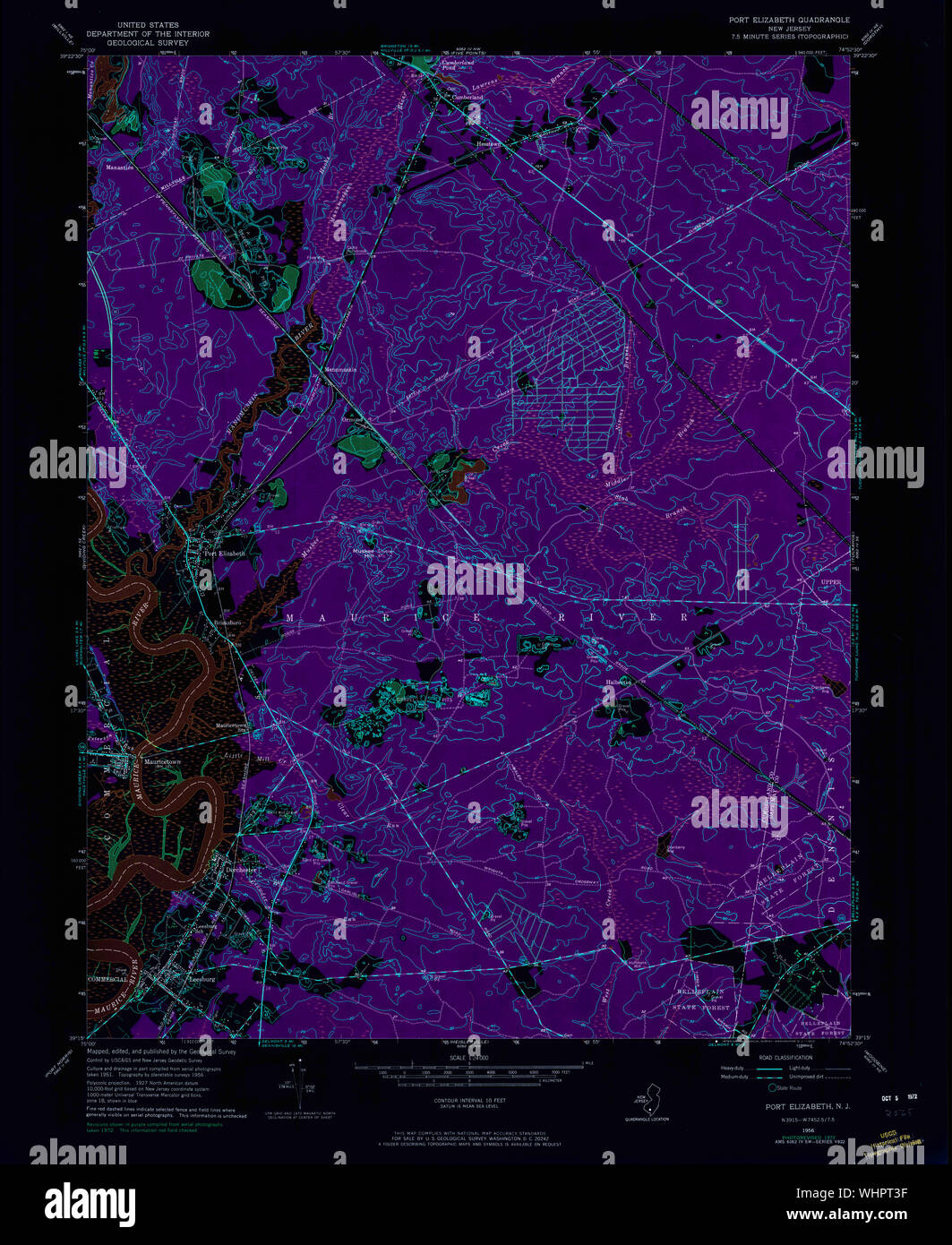 Elizabeth new jersey map hi-res stock photography and images - Alamy