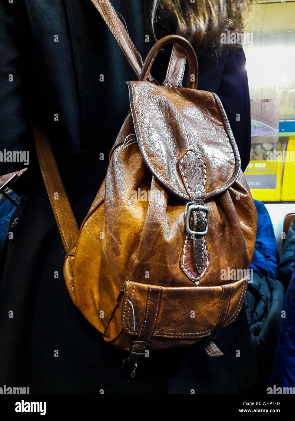 Leather backpack hi-res stock photography and images - Alamy