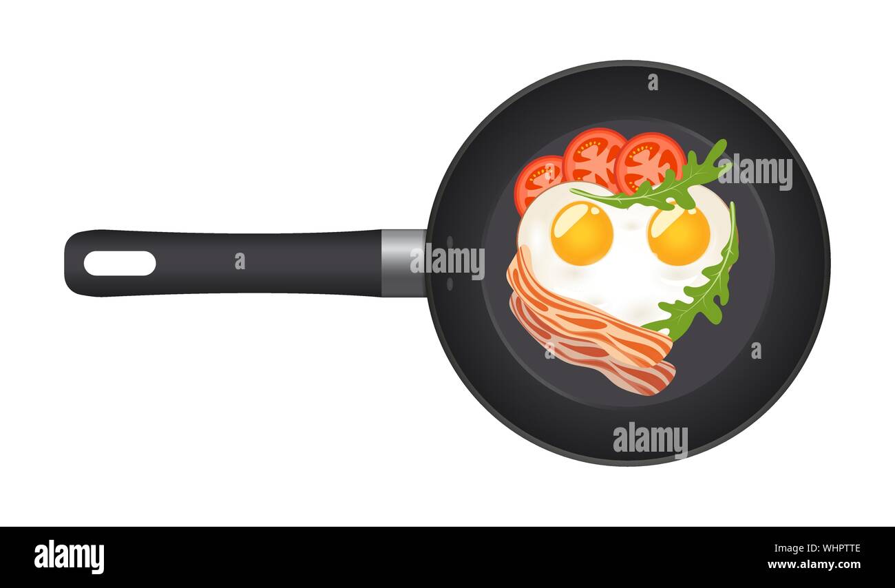 Top view person frying egg Stock Vector Images - Alamy