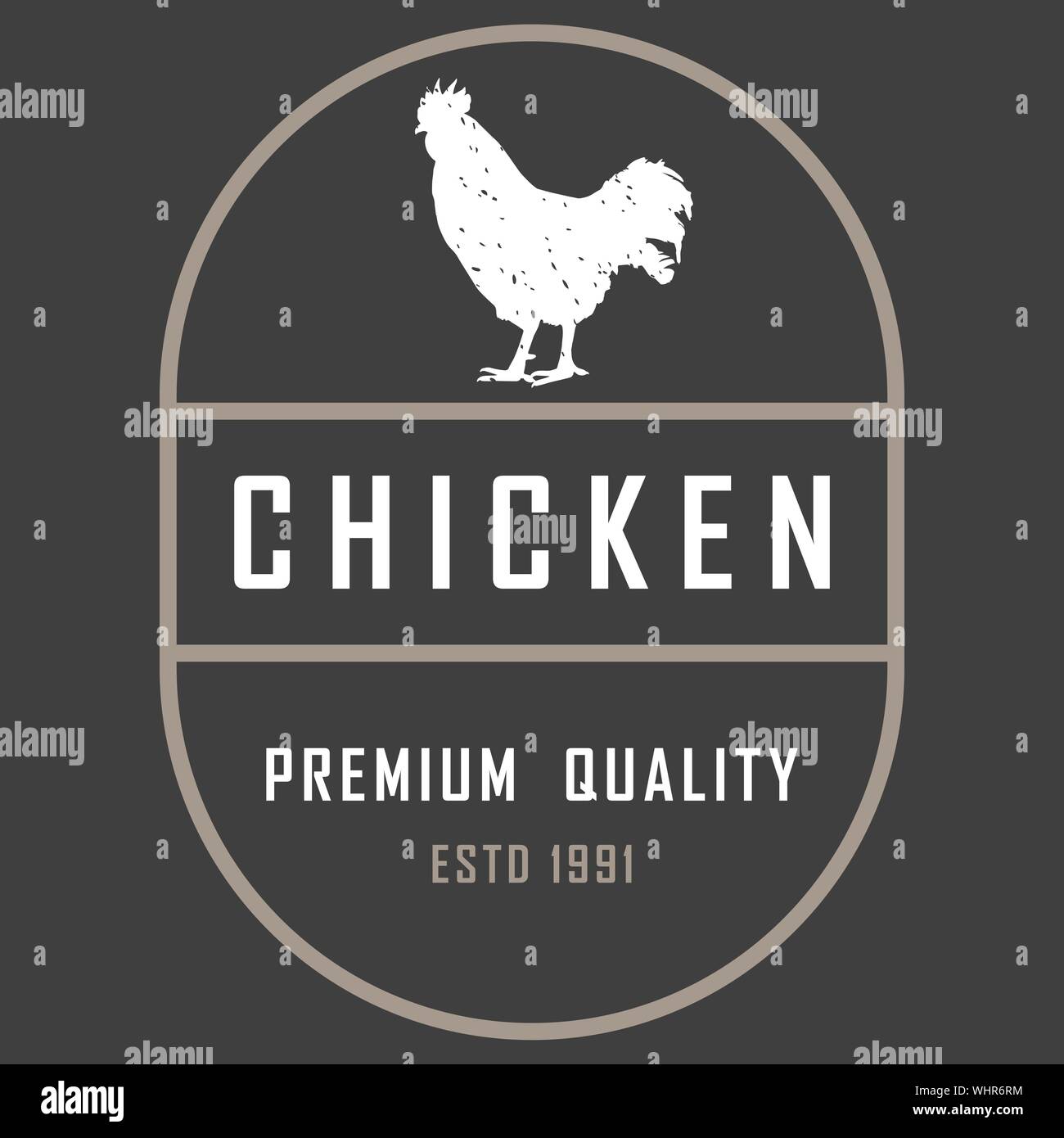 Premium chicken logo. Labels, badges and design elements. Retro style ...
