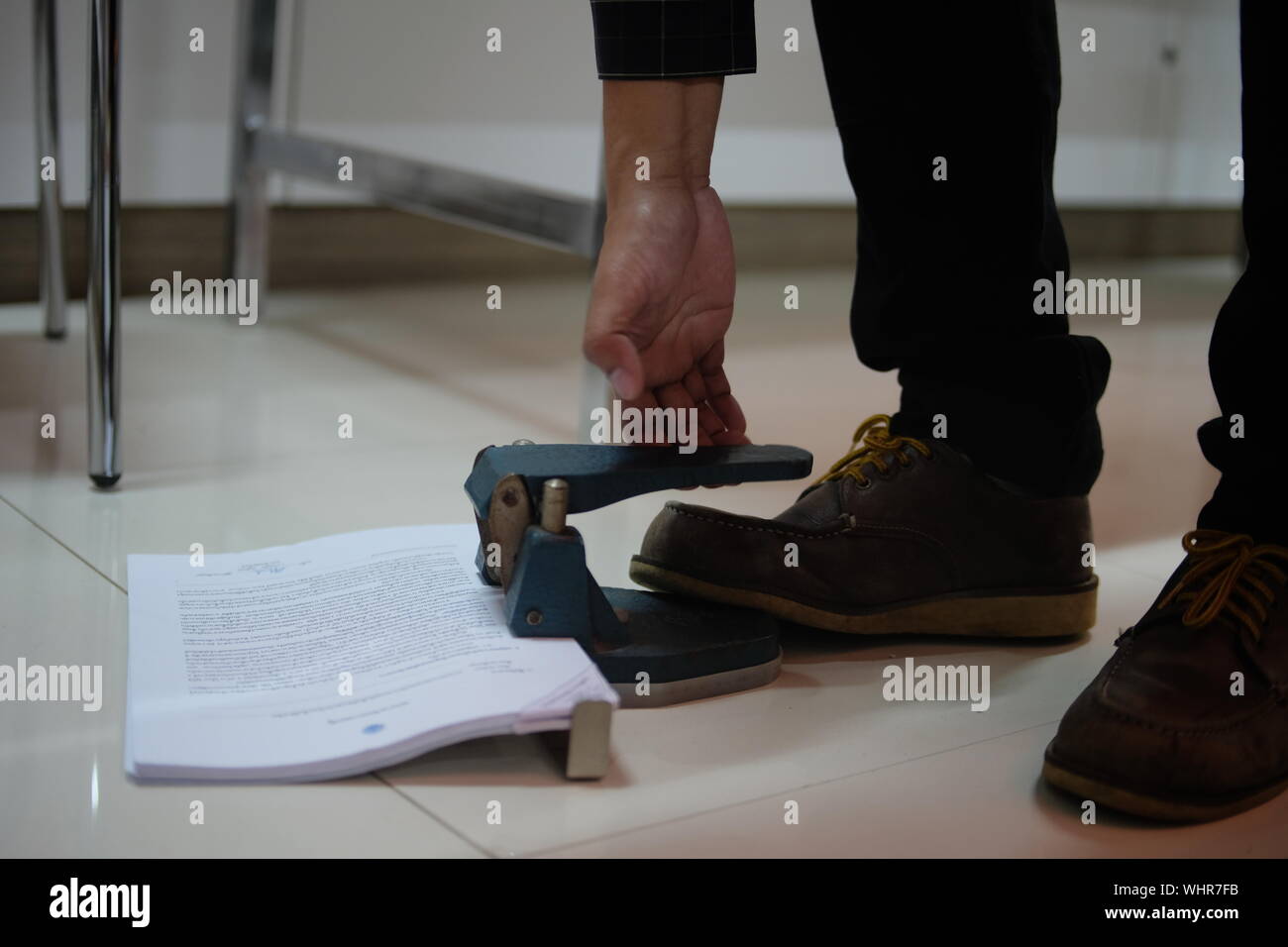 Document on floor hi-res stock photography and images - Alamy
