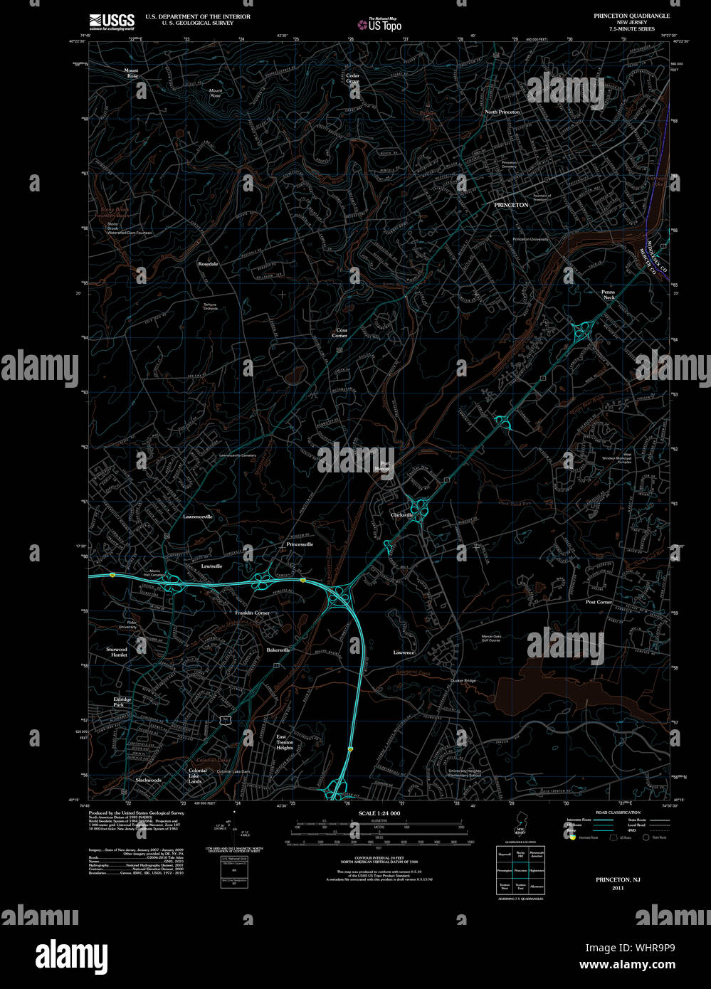 Map of new princeton hi-res stock photography and images - Alamy