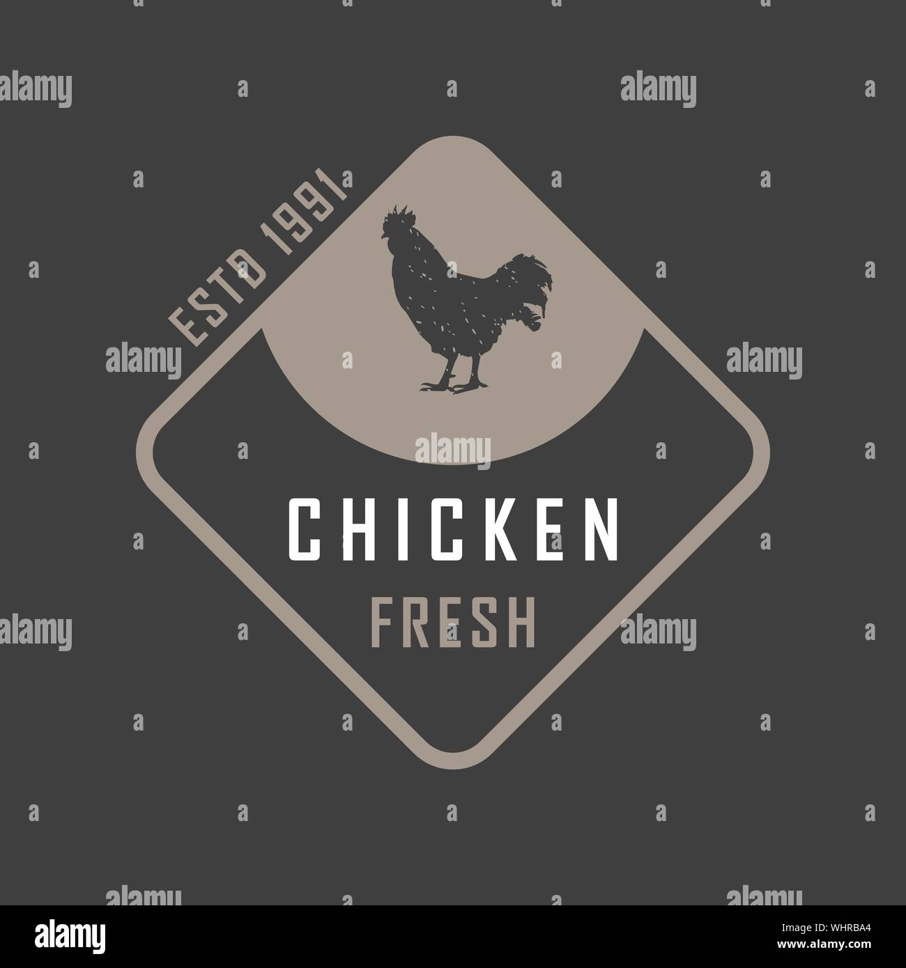 Premium chicken logo. Labels, badges and design elements. Retro style ...