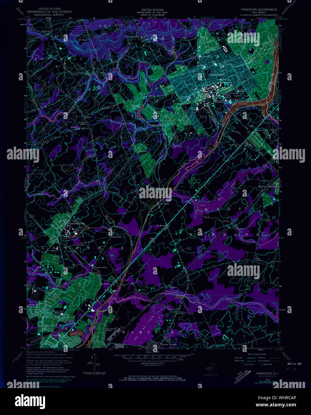 Princeton new jersey map hi-res stock photography and images - Alamy