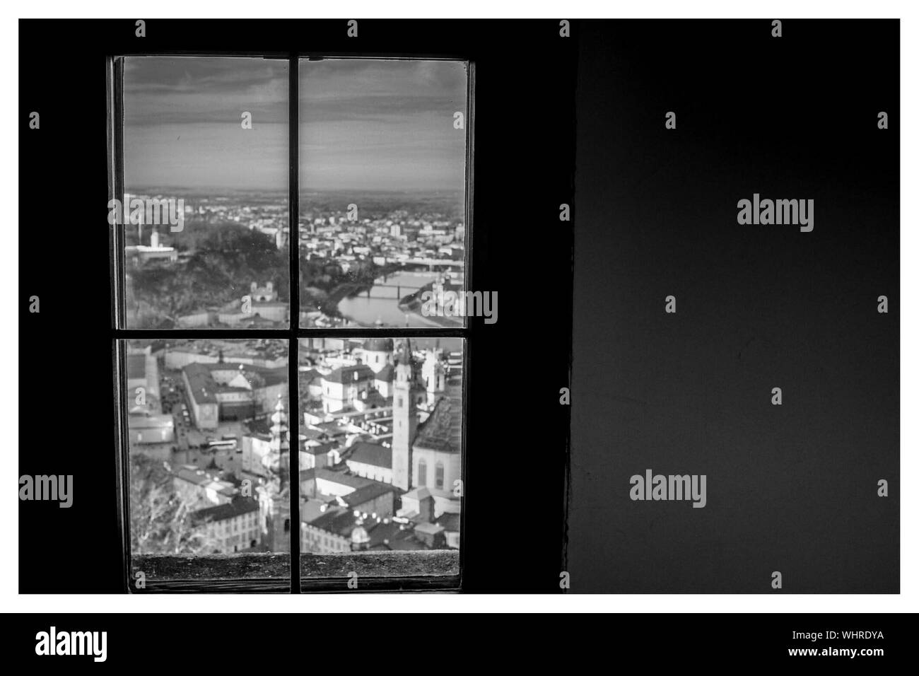 Looking city through window Cut Out Stock Images & Pictures - Alamy