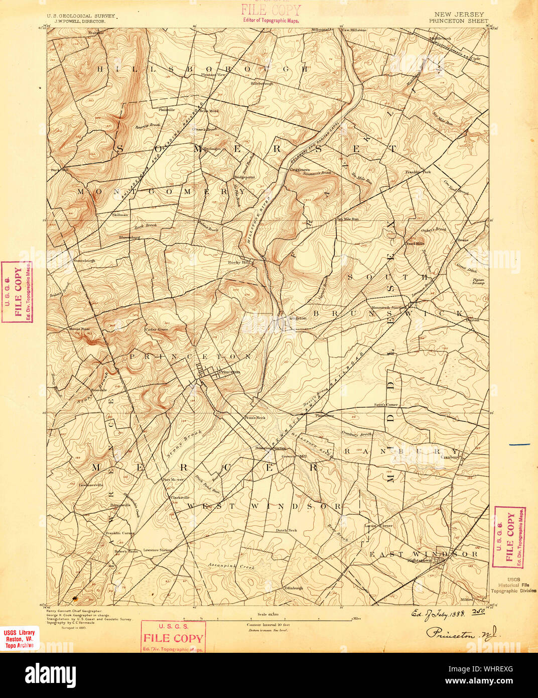 Map of new princeton hi-res stock photography and images - Alamy