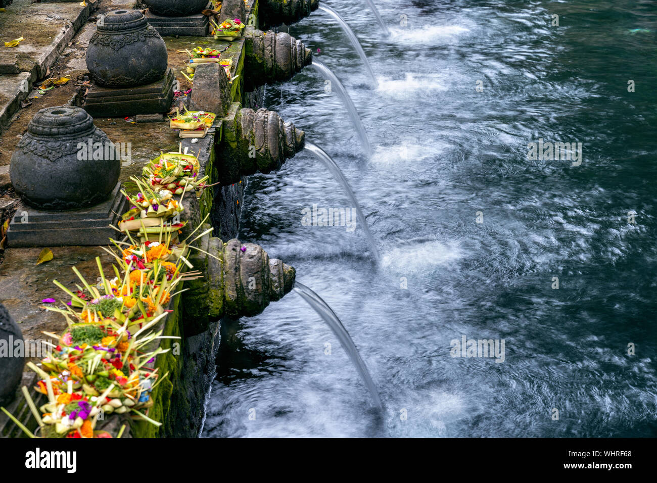 Holy spring water temple, Tirta empul temple in Bali, Indonesia Stock ...