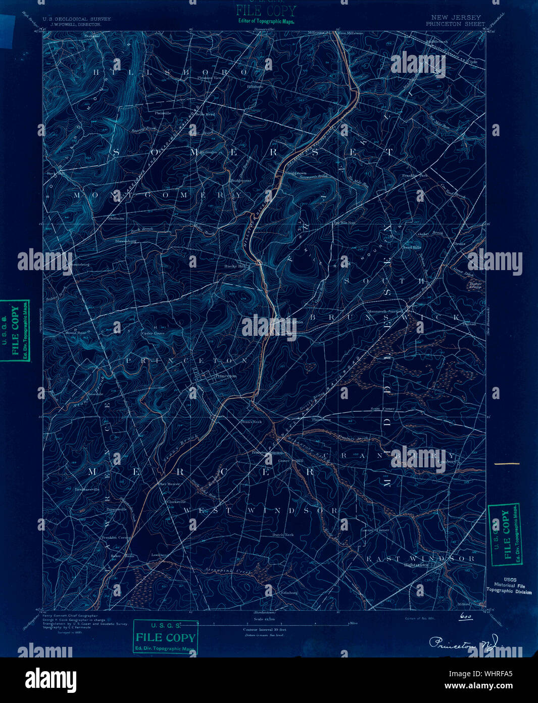 Princeton new jersey map hi-res stock photography and images - Alamy