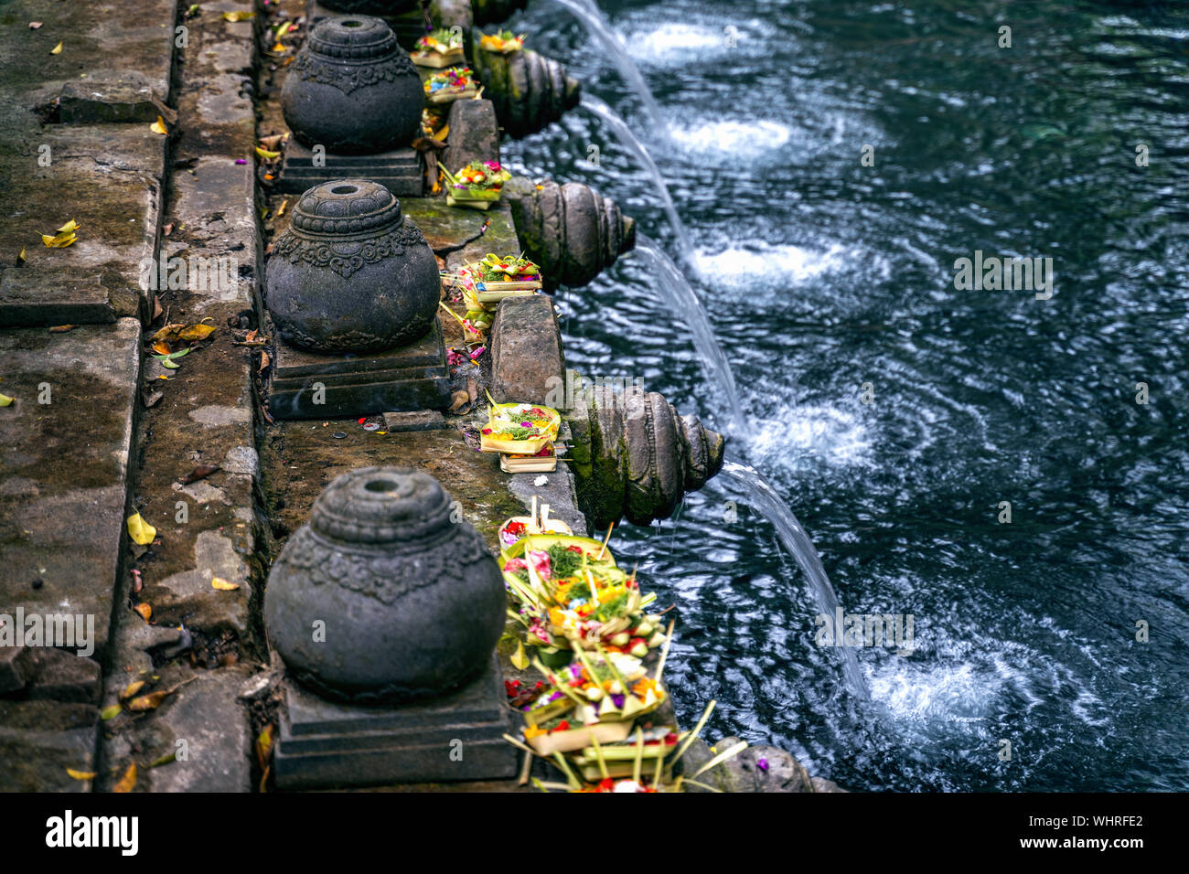 Holy spring water temple, Tirta empul temple in Bali, Indonesia Stock ...