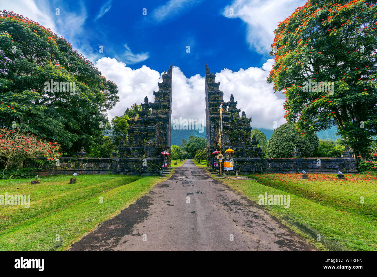 Big entrance gate in Bali, Indonesia Stock Photo - Alamy
