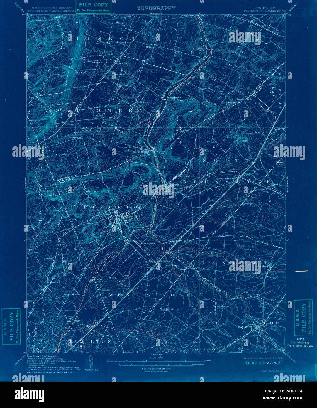 Princeton new jersey map hi-res stock photography and images - Alamy