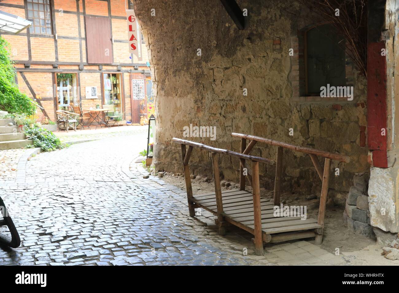 Old Railing On Street In Town Stock Photo - Alamy