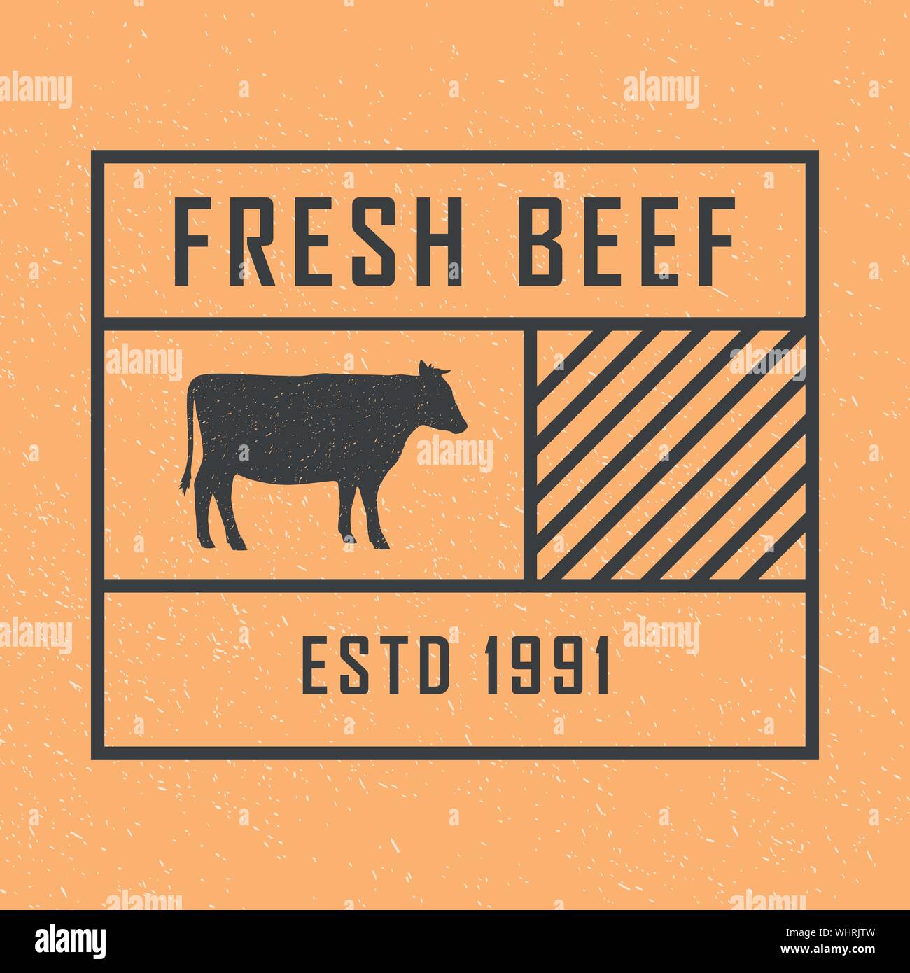 Premium beef logo. Labels, badges and design elements. Retro style ...