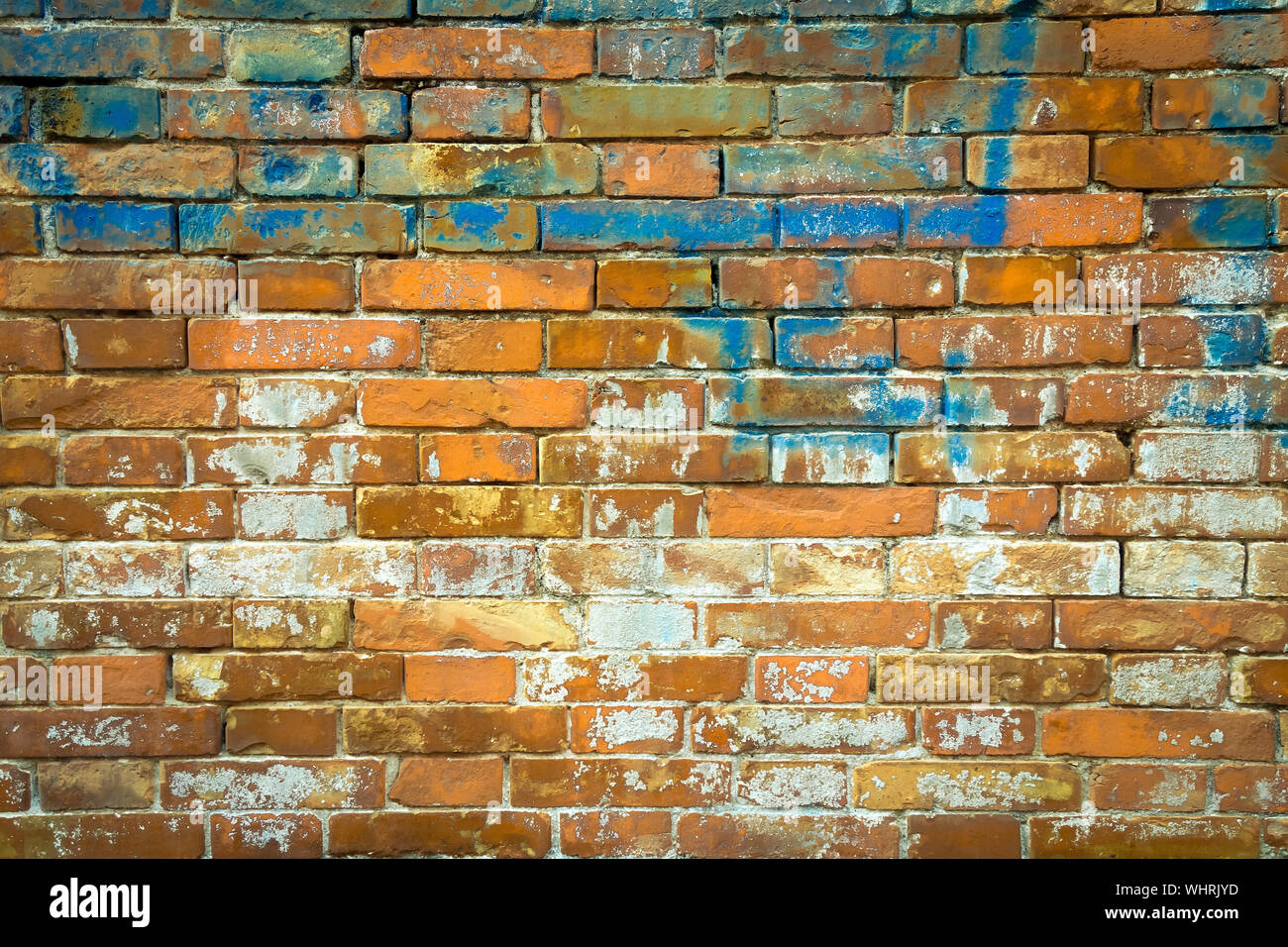Blue broken brick wall backgrounds hi-res stock photography and images ...