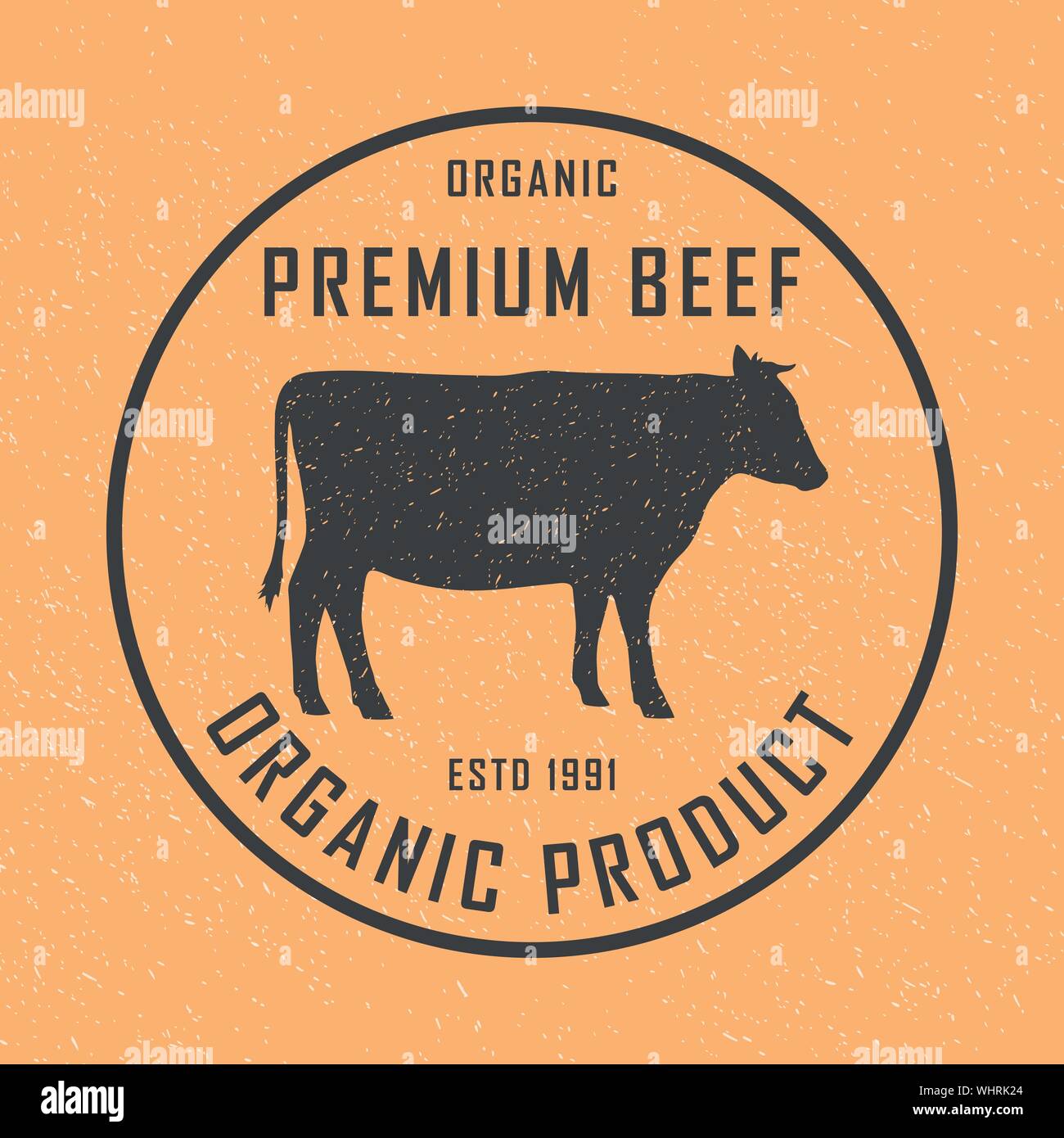 Premium beef logo. Labels, badges and design elements. Retro style ...