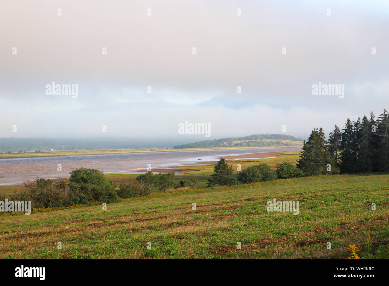 Salt water river runs through rural marsh lands Stock Photo - Alamy