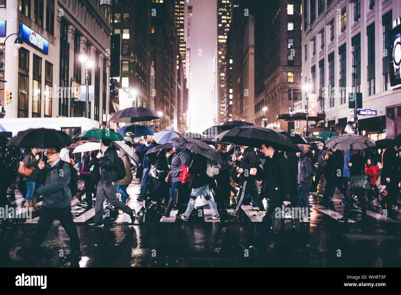 Rainy night scene hi-res stock photography and images - Alamy