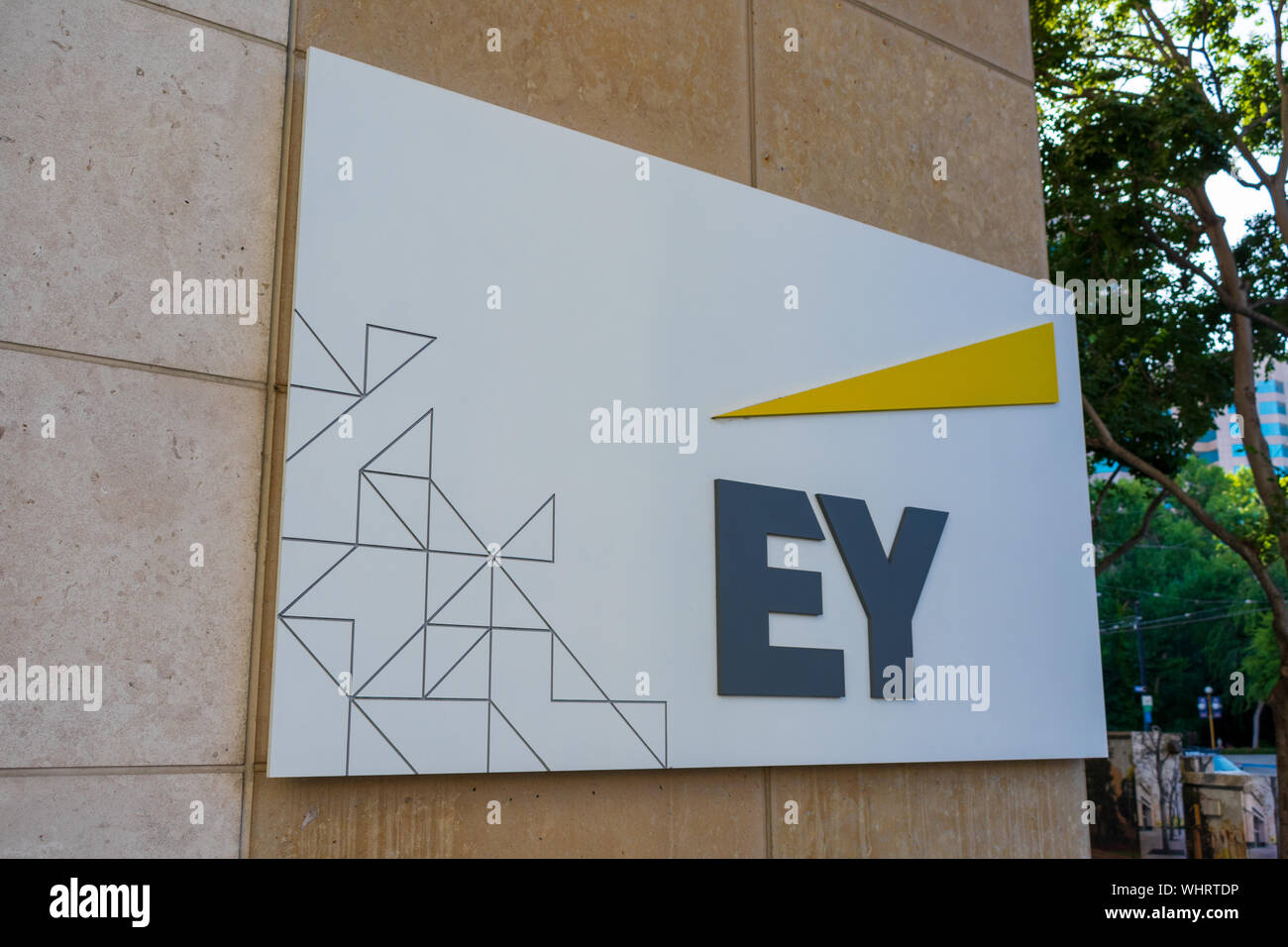EY logo at the Ernst & Young is a multinational professional services ...