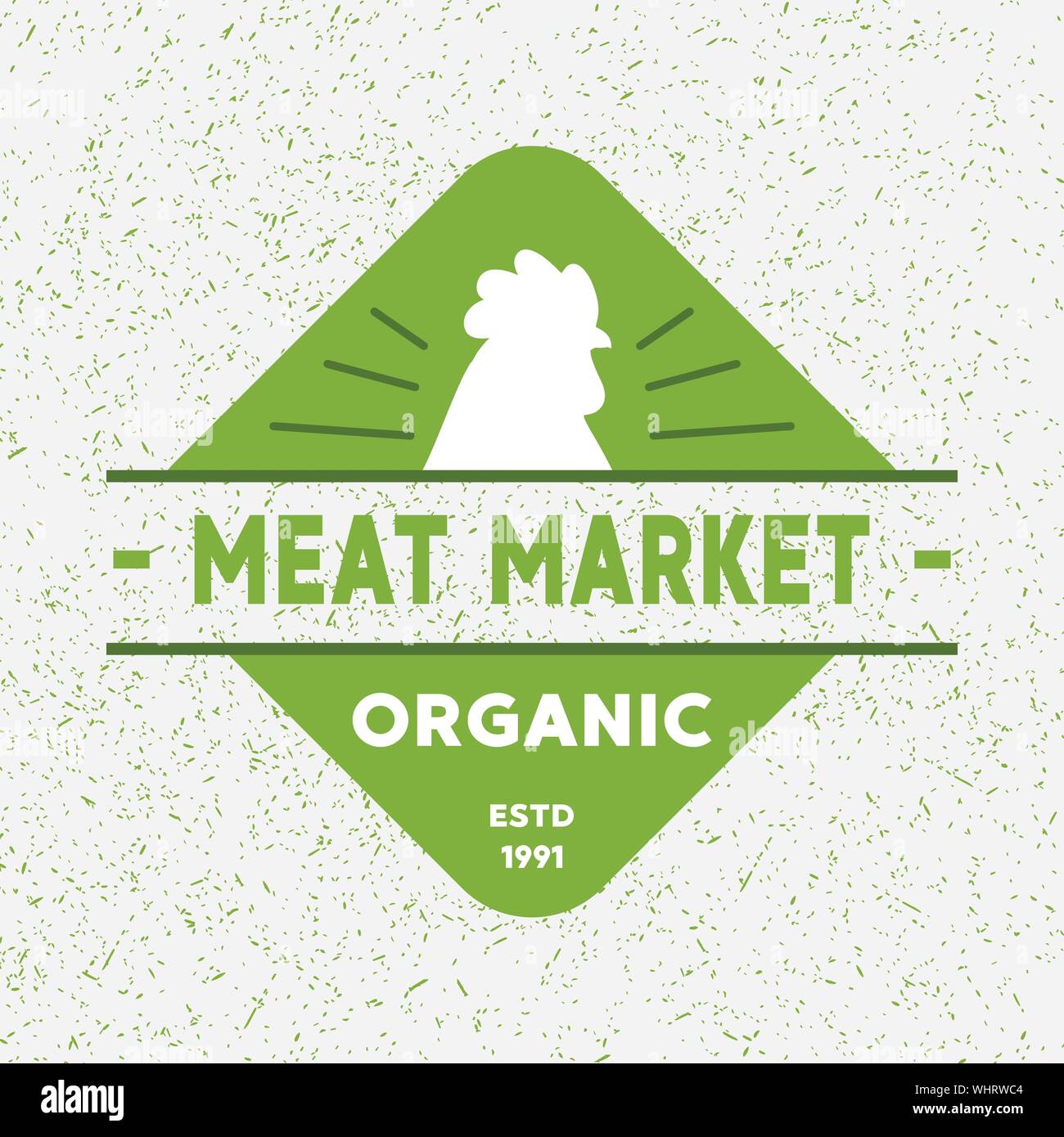 Premium chicken logo. Labels, badges and design elements. Retro organic ...