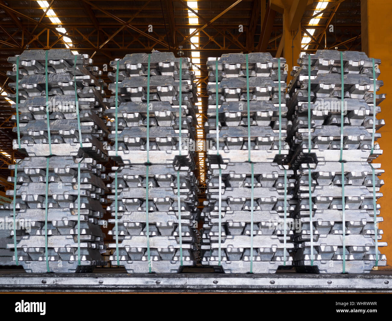Stack Of Metals At Factory Stock Photo - Alamy