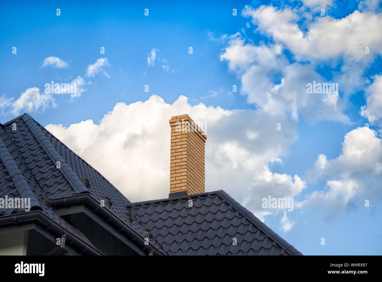 Close up chimney on the roof Stock Photo - Alamy