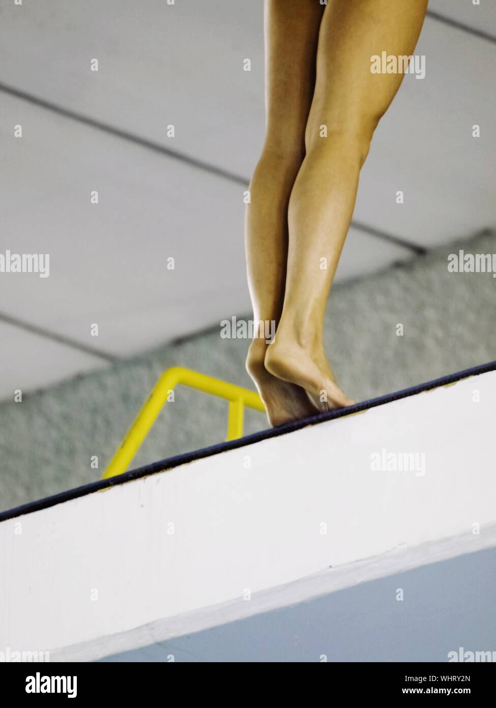 Woman standing diving platform hi-res stock photography and images - Alamy