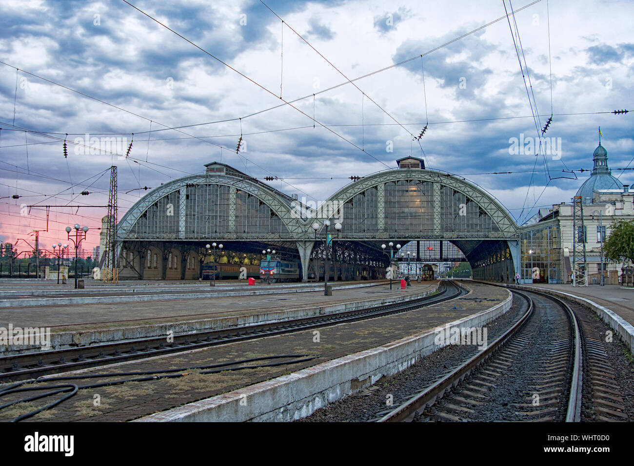 train at railway station. platform. travel concept Stock Photo - Alamy