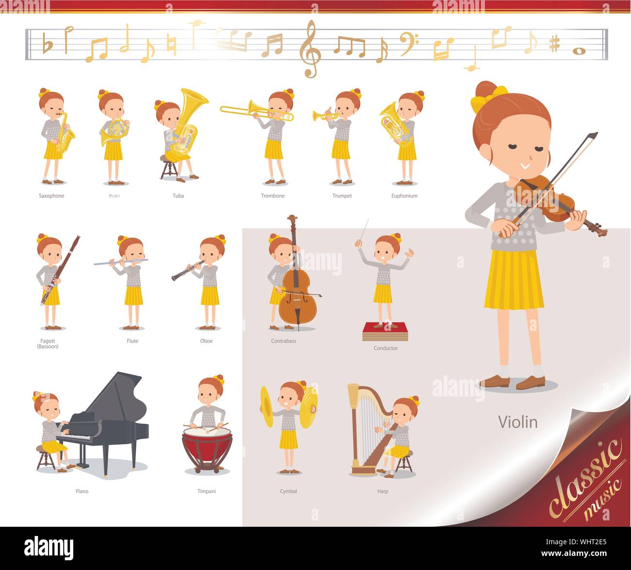 Violin orchestra children Stock Vector Images - Alamy