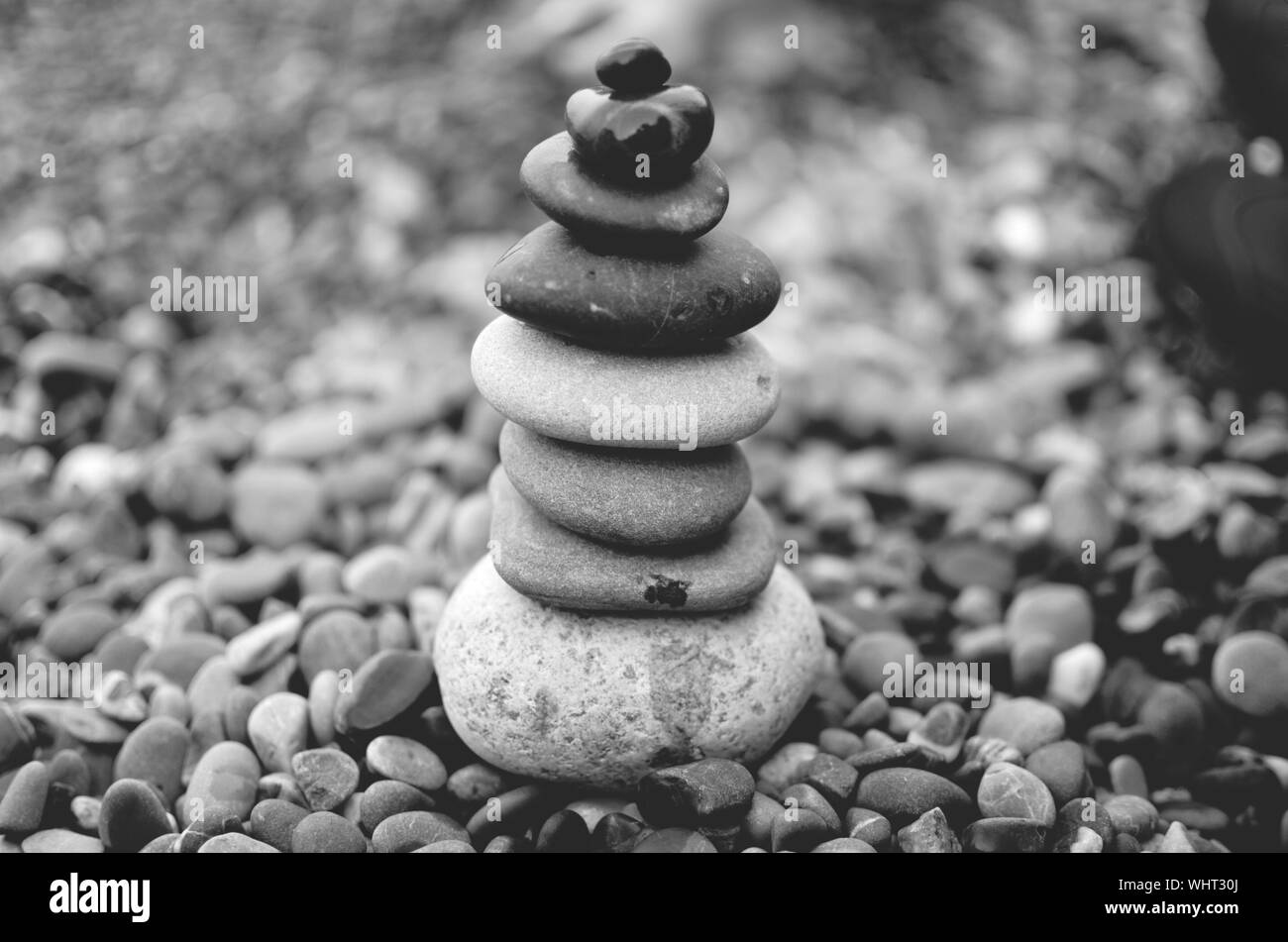 Balance pebbles Black and White Stock Photos & Images - Alamy