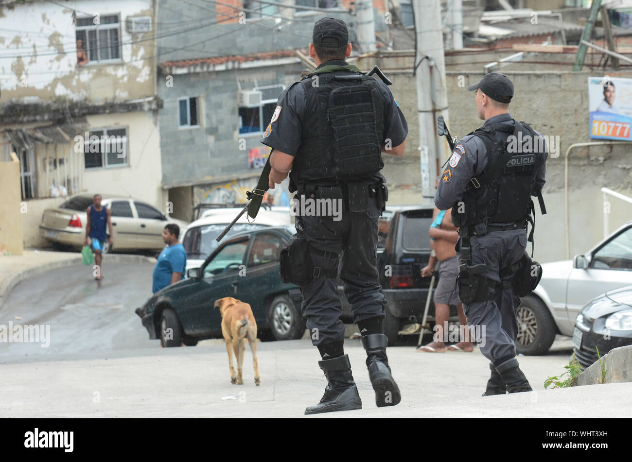 RIO DE JANEIRO, BRAZIL, MARCH, 21, 2015: Rio de Janeiro military police ...