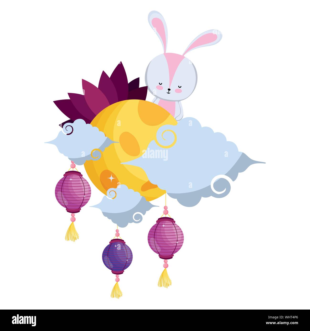 Rabbit design, Mid autumn festival china oriental celebration and ...