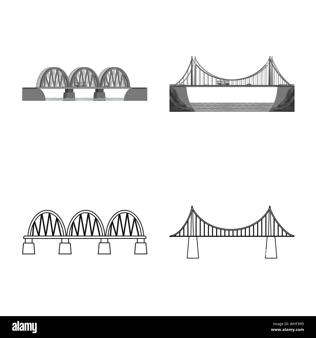 Isolated object of connection and design sign. Set of connection and side stock symbol for web ...