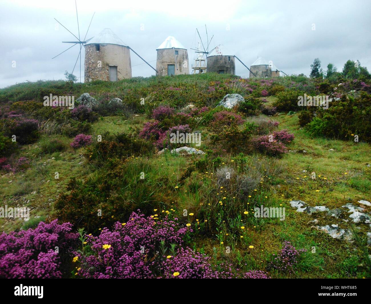 Old Structures On Hill Stock Photo - Alamy