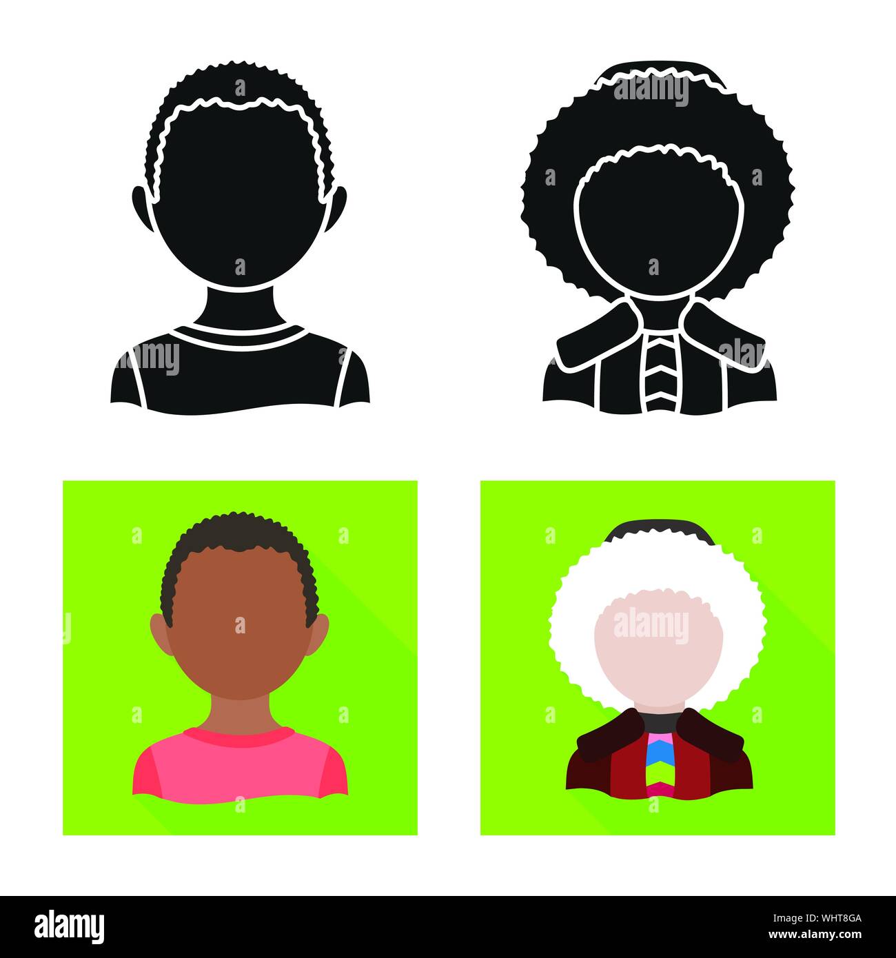 Vector design of imitator and resident sign. Set of imitator and ...