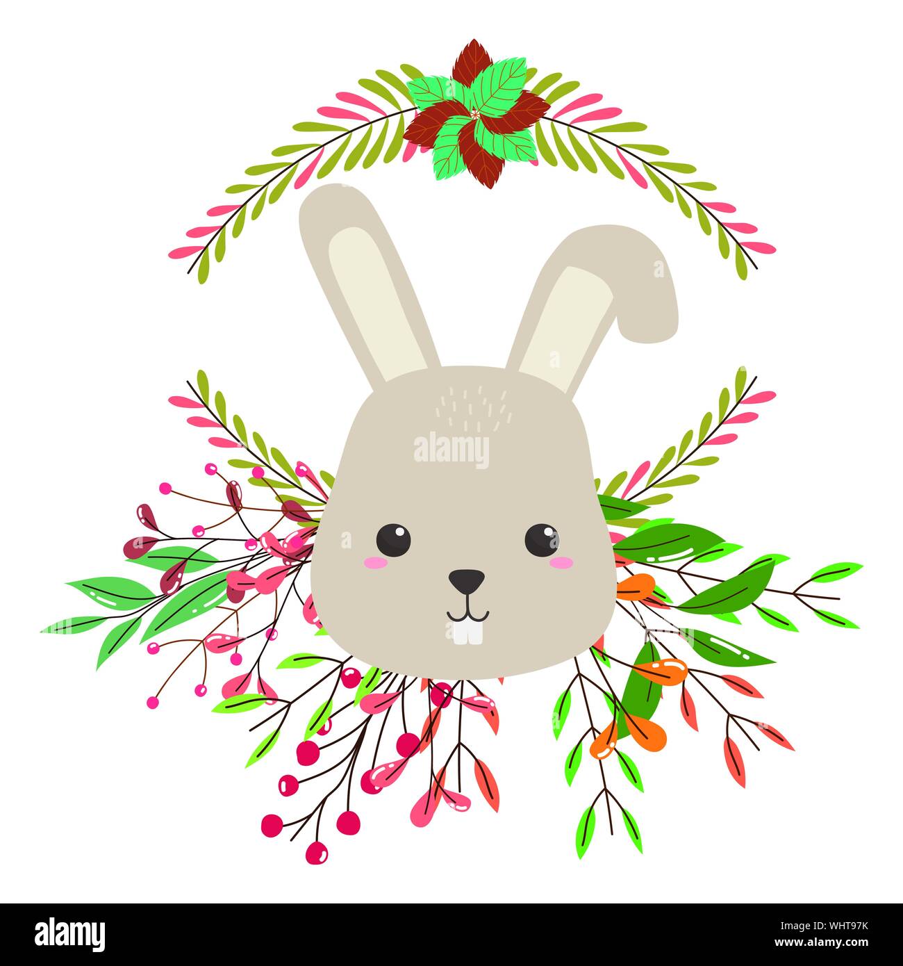 Rabbit cartoon design, Animal cute zoo life nature and fauna theme ...